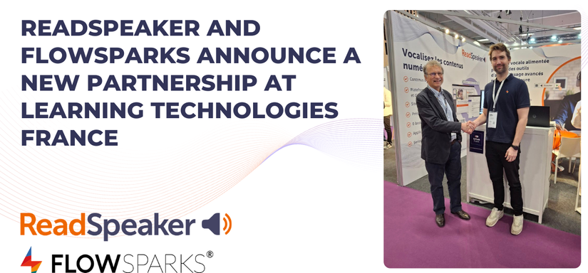 Text to speech helps make FLOWSPARKS more inclusive - ReadSpeaker